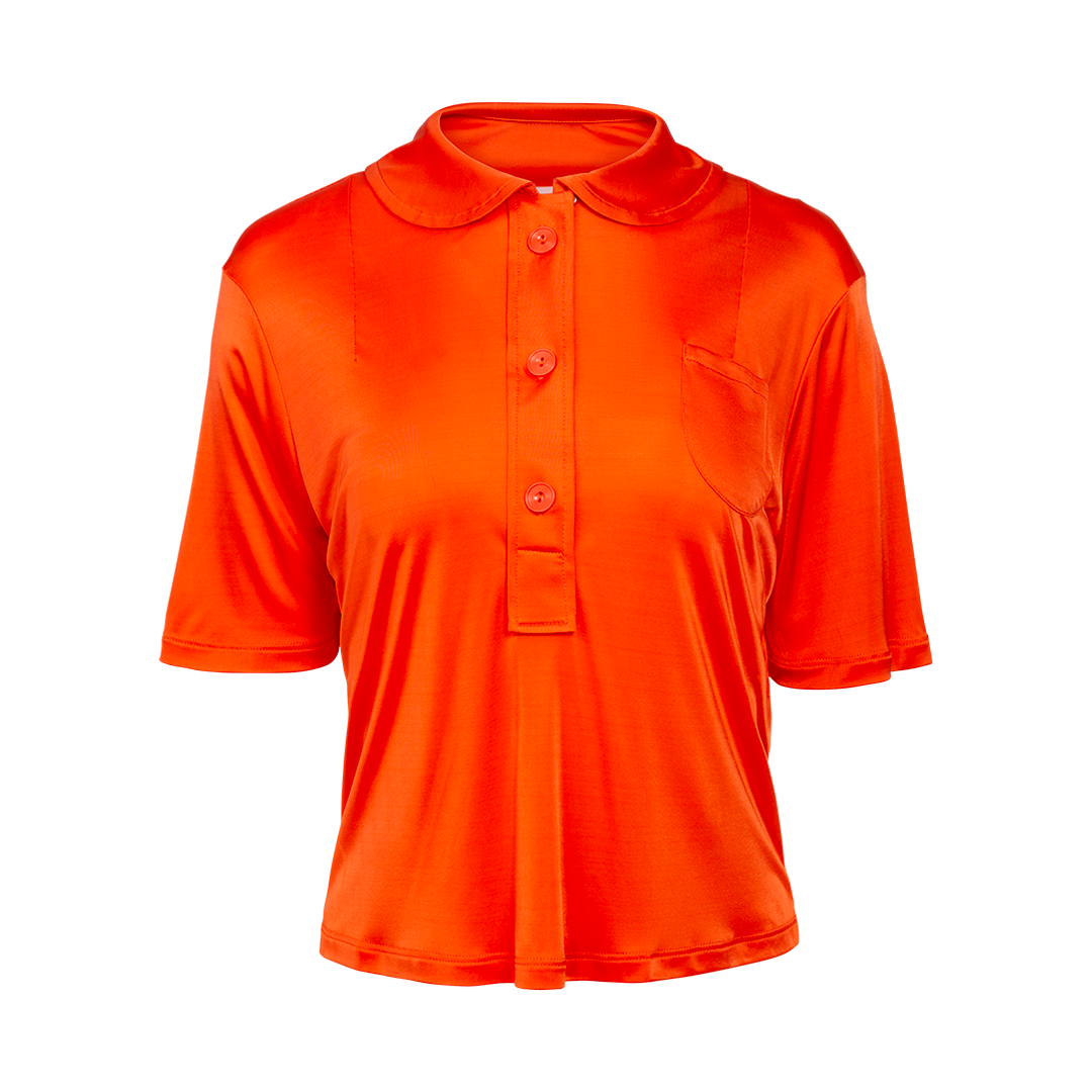 Satin Polo Shirt – FORTY FIVE TEN
