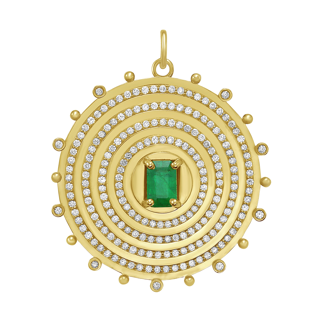 Aurelia Jumbo Emerald Medallion – FORTY FIVE TEN