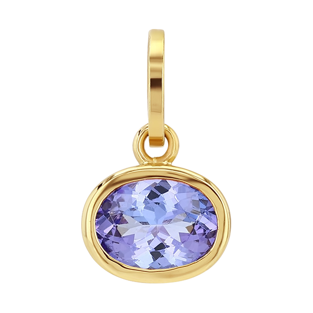 Oval-Cut Tanzanite Birthstone Charm – FORTY FIVE TEN
