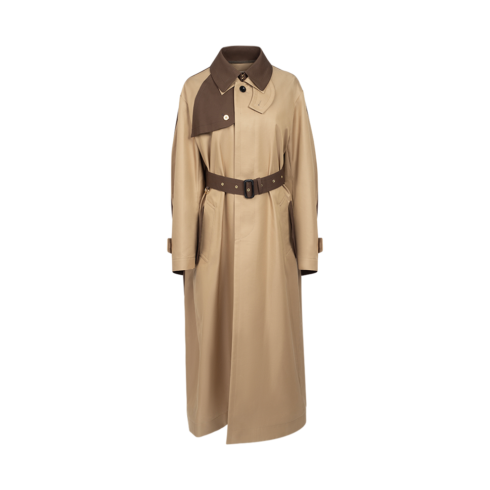 Belted Two-Tone Trench Coat – FORTY FIVE TEN